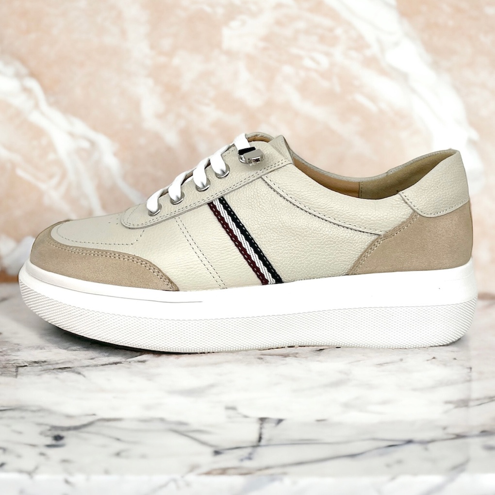 허시파피 여성 24NEW 캐주얼 4.5cm 통굽 소가죽 염소가죽 스니커즈 3FQ458E- 이랜드몰