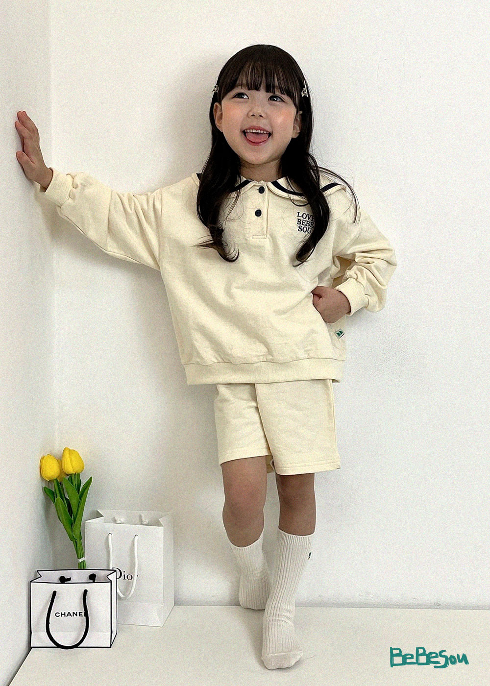 [자체제작/기획] 럽세라3종SET(맨투맨+조거팬츠+반바지)- KIDIKIDI