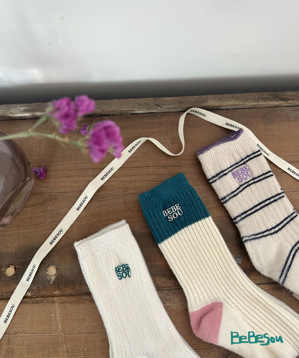 [자체제작] 24SS BB덤블자수삭스(논슬립)- KIDIKIDI