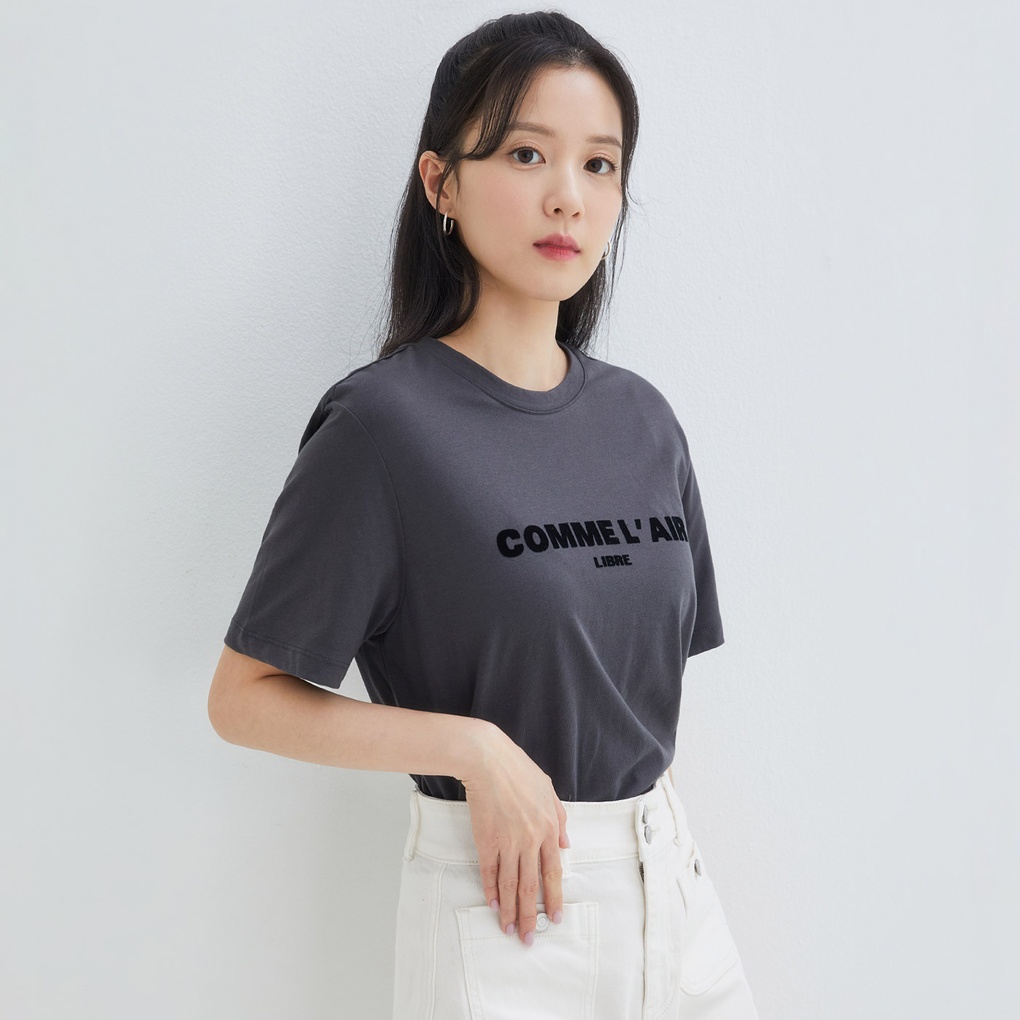 벨벳 레터 반팔 티셔츠(2colors)_RMHWD38RT1- 이랜드몰