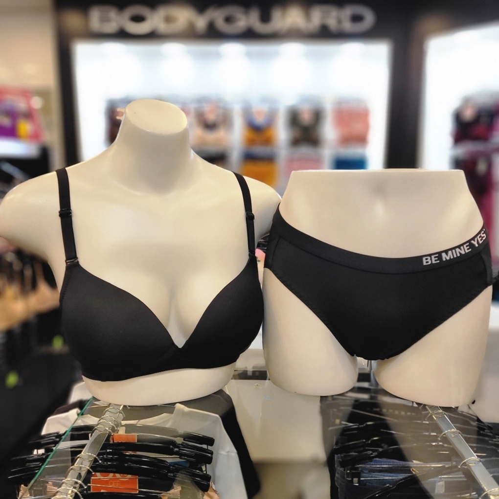 예스 MINE 스틸밴드 노와이어 브라 팬티세트 블랙 YSWPZ276/YSWBZ276- 이랜드몰