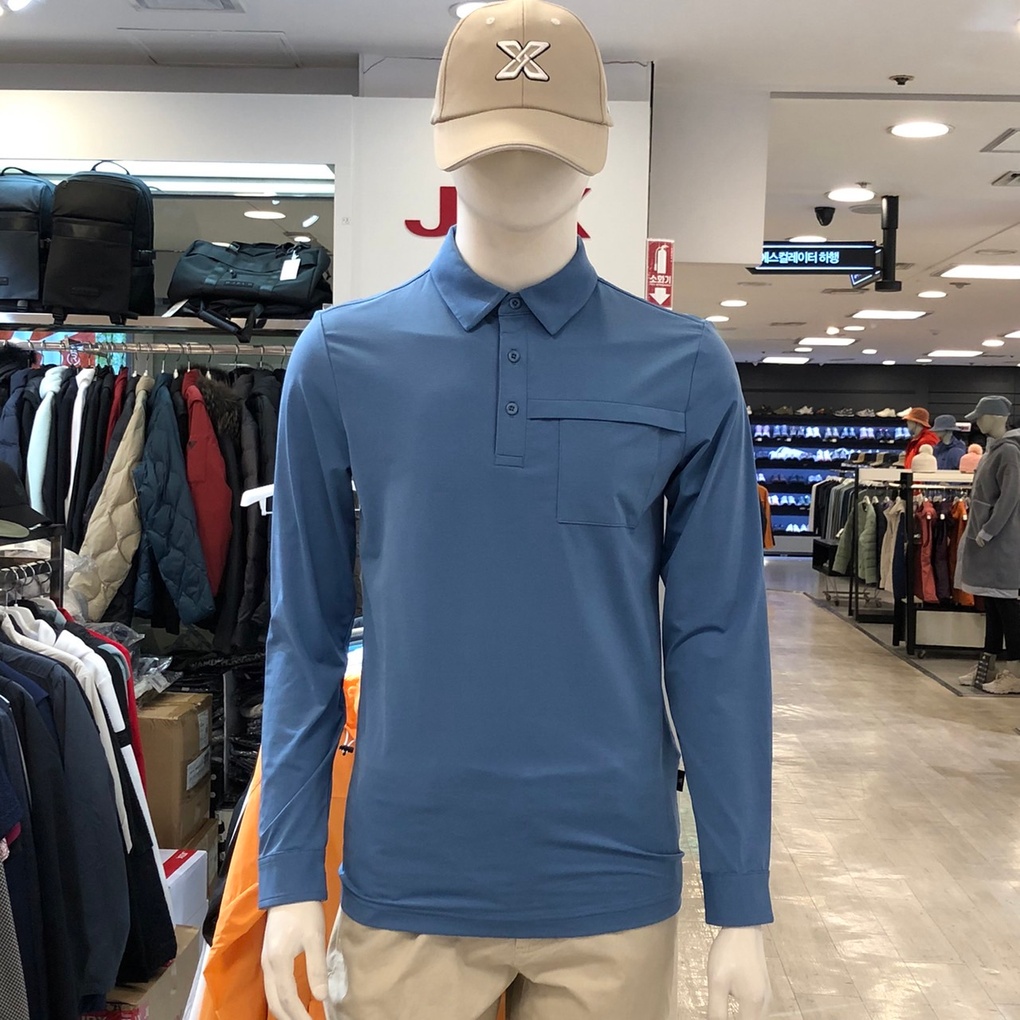 JDX 남성봄 커프스 패턴 포인트 솔리드 티셔츠(X2TLV1443) SB- 이랜드몰