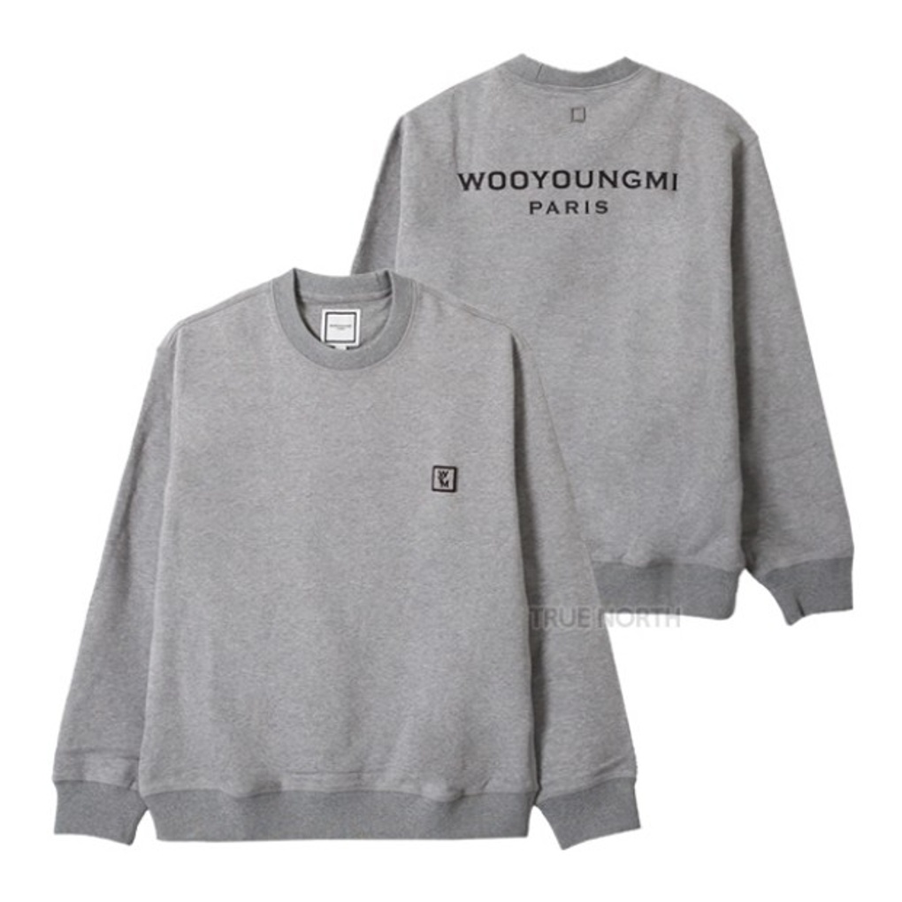 [우영미] 23FW 남성 W233TS27 713G 백 로고 맨투맨 티셔츠 그레이- 이랜드몰