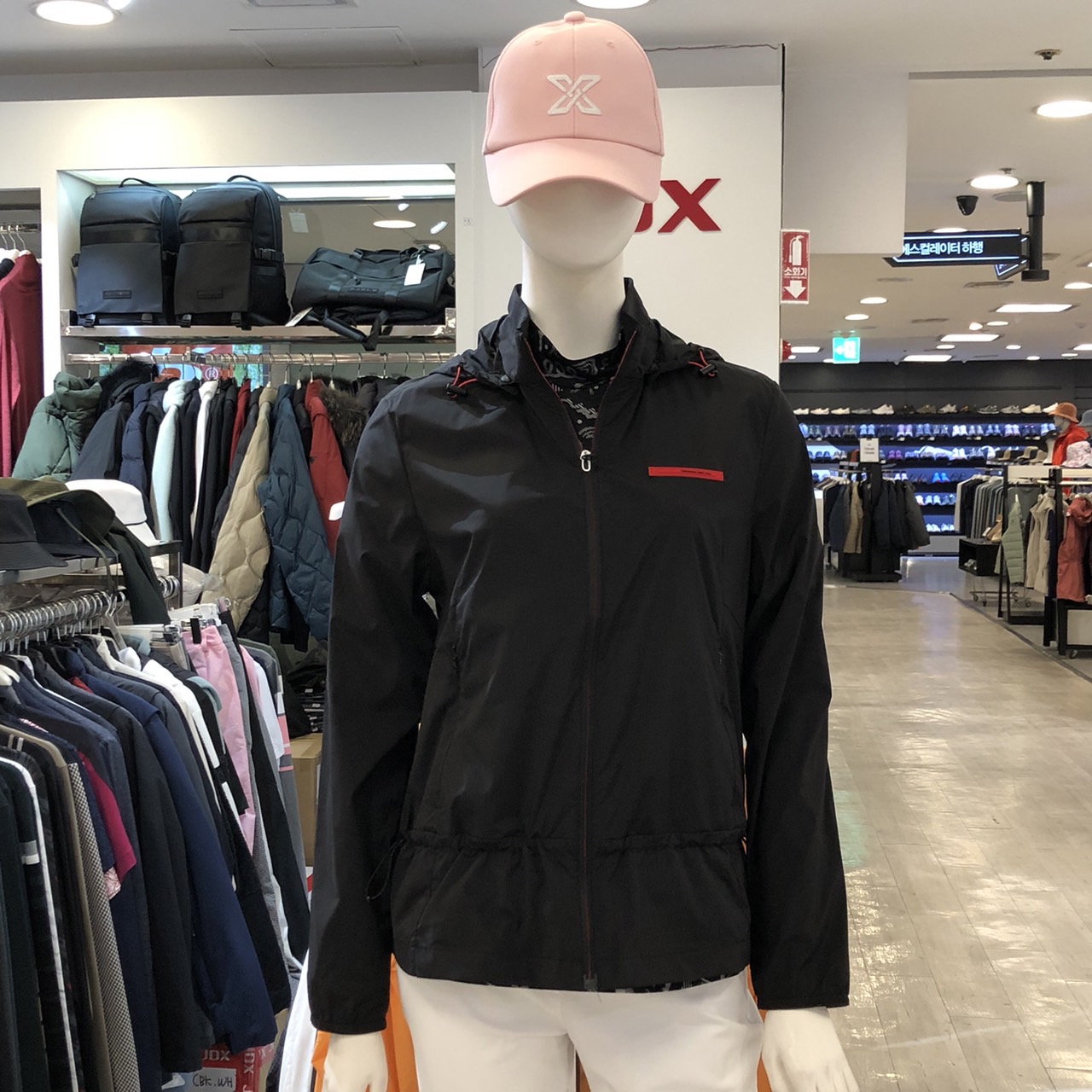 JDX 여성여름 아이스샷 펀칭 후드 바람막이 점퍼(X1WJV6101) BK- 이랜드몰