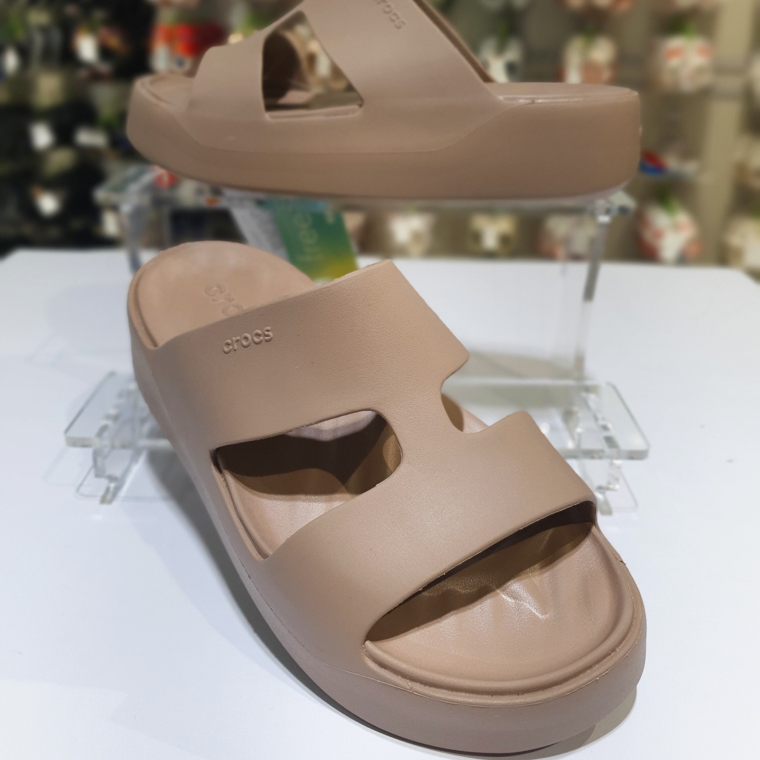 겟어웨이 플랫폼 에이치 스트랩 라떼 209409-2Q9 4cm 사무실슬리퍼- 이랜드몰