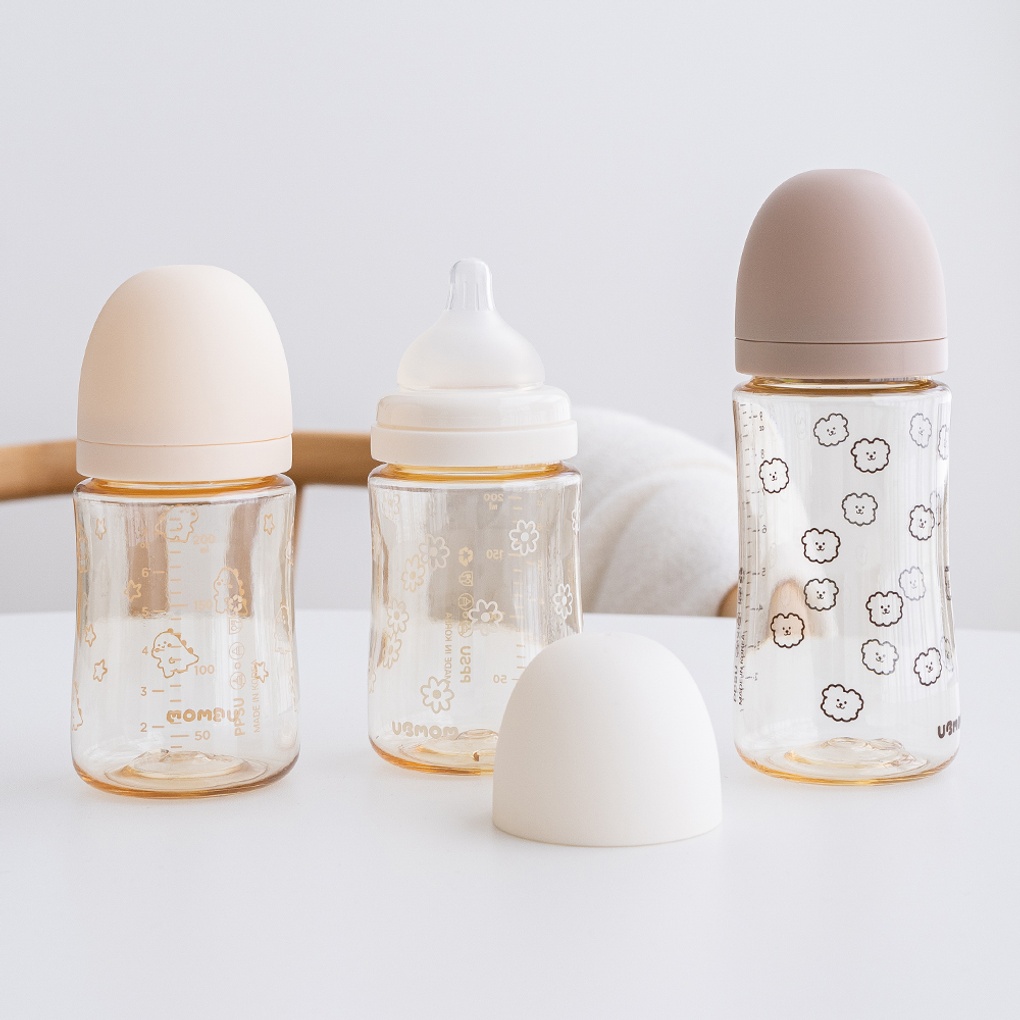 유비맘 PPSU 디자인 젖병 280ml - 트윈팩 (2개세트 / M사이즈 젖꼭지 포함)- 이랜드몰