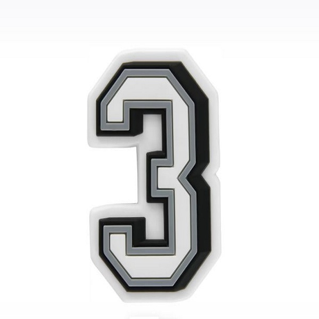 크록스 지비츠 참 낱개 숫자 3 블랙& 화이트 10006951- 이랜드몰