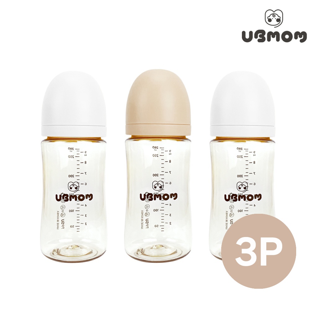 유비맘 시그니쳐 PPSU 노꼭지 젖병 280ml 트리플팩(3개세트)- 이랜드몰