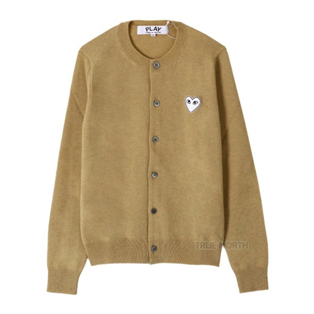 [꼼데가르송] 24SS 여성 AZ-N065-051-2 화이트 하트 와펜 가디건 (P1N06- 이랜드몰