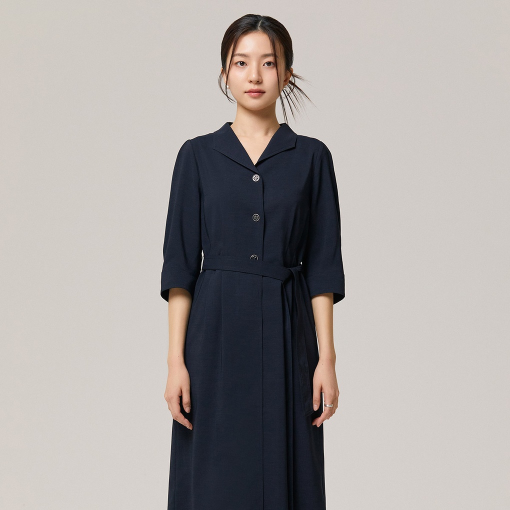 변형카라 핀턱 원피스_CVOWE2402M- 이랜드몰