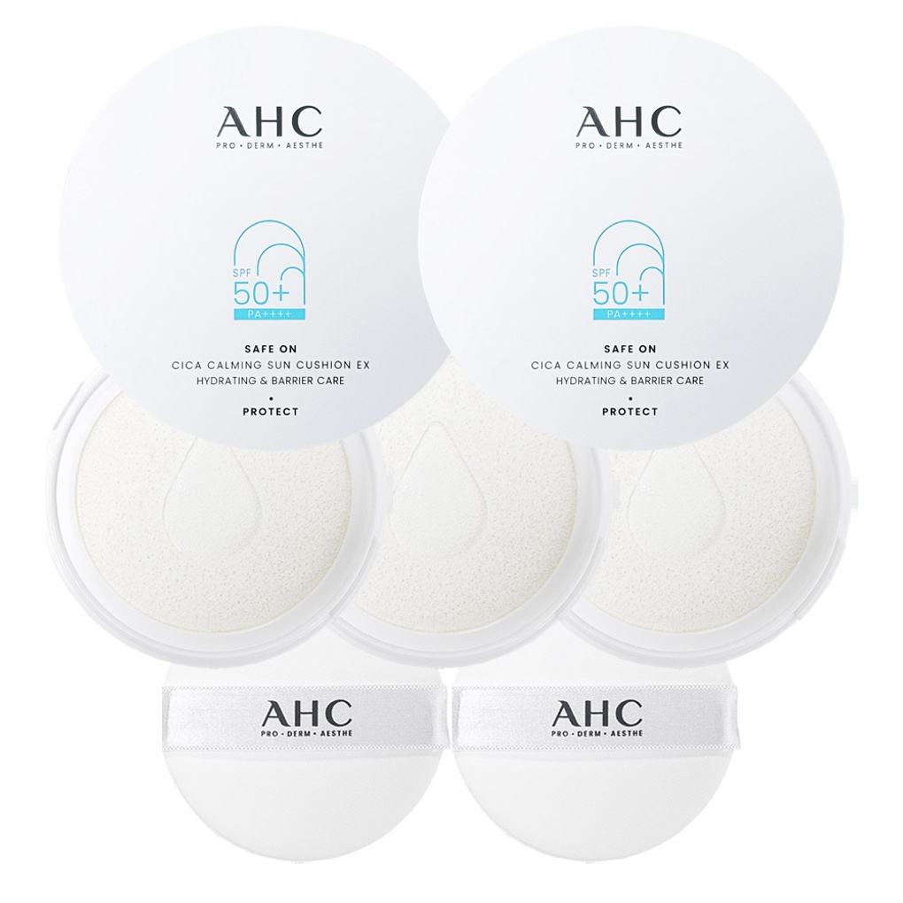 [2024 홈쇼핑 최신상] AHC 선쿠션 시카 카밍 EX 썬쿠션 본품2+리필3+추가퍼프2- 이랜드몰