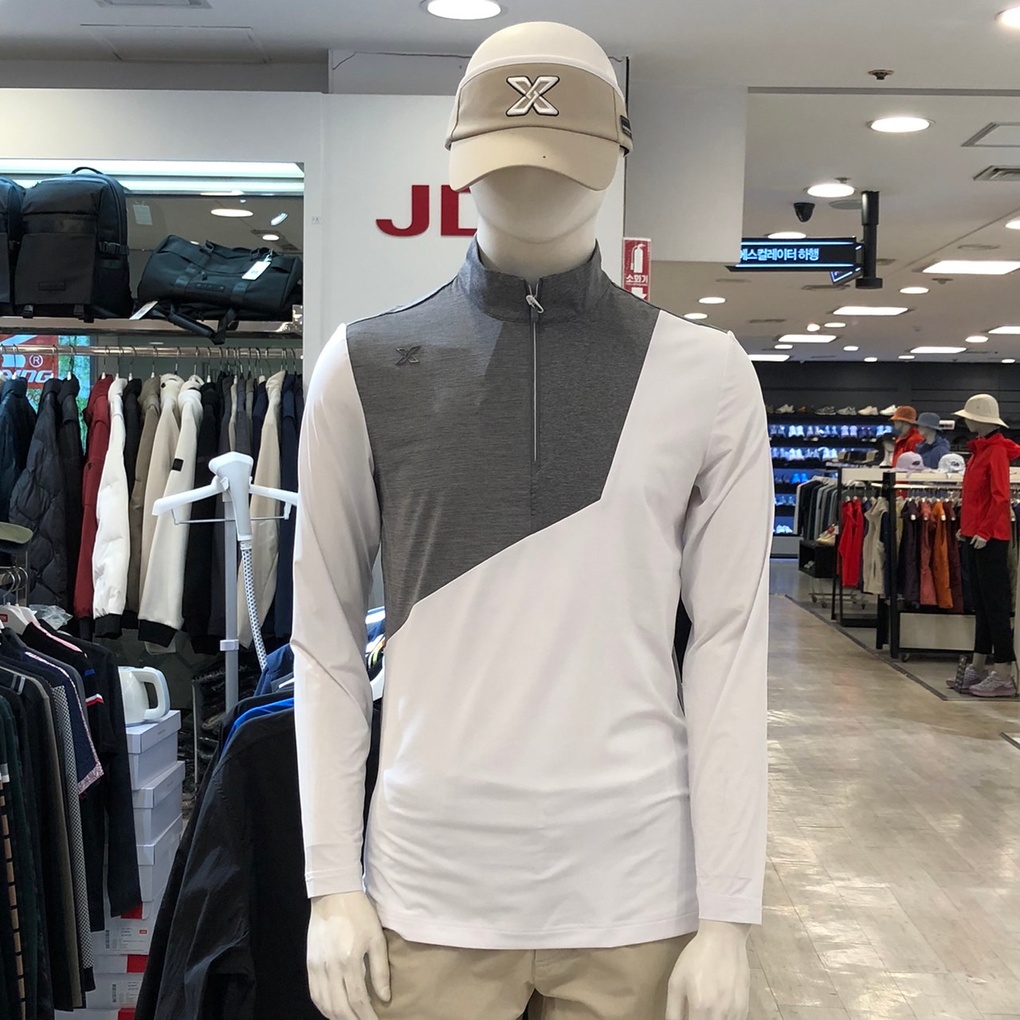 JDX 남성여름 메쉬 패치 배색 반집업 티셔츠(X1TLV2404) MG- 이랜드몰