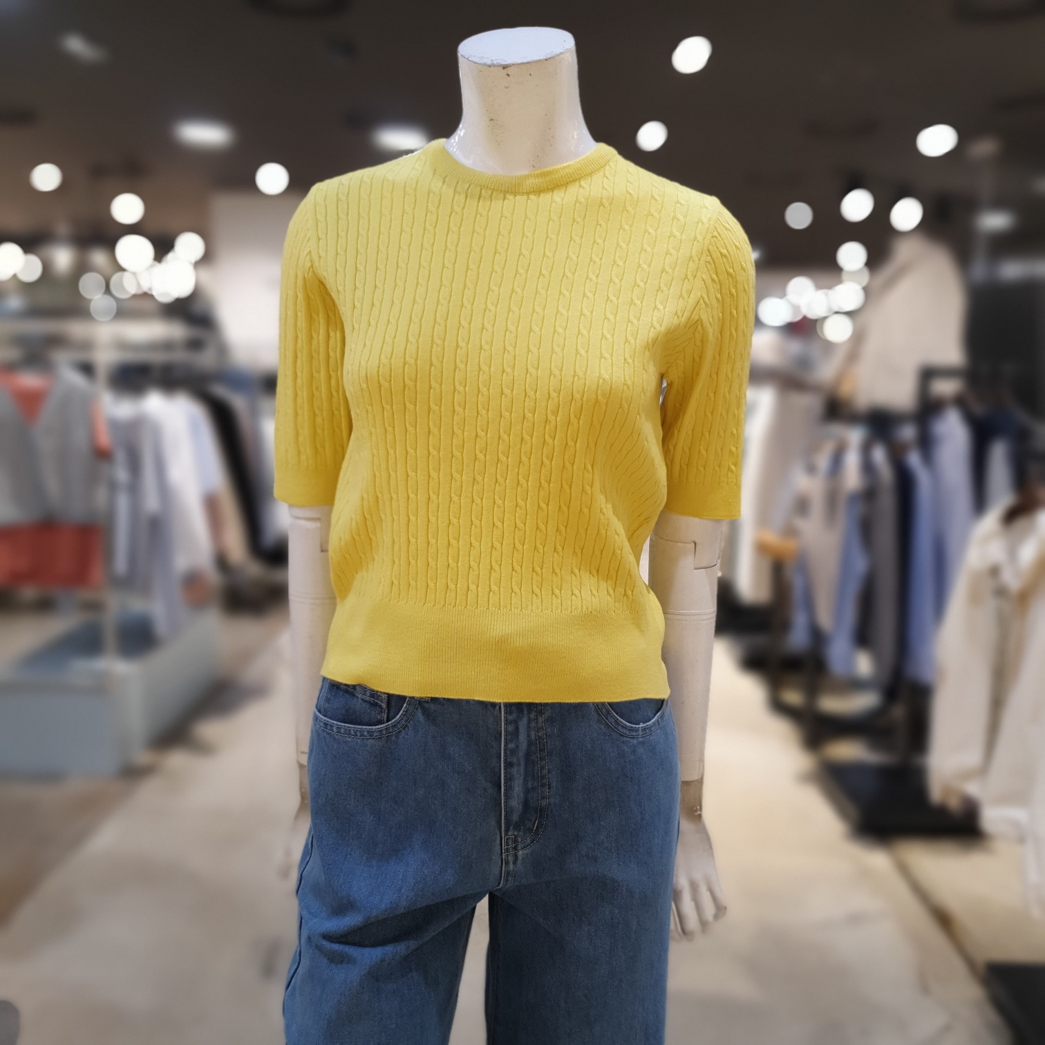 숲 꽈배기 반팔 니트 OA5SKT2 NC경산점- 이랜드몰