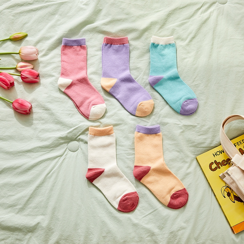 먼데이 투 프라이데이 양말 5P set 핑크 (4-7세)_CZ8124091- 모던하우스