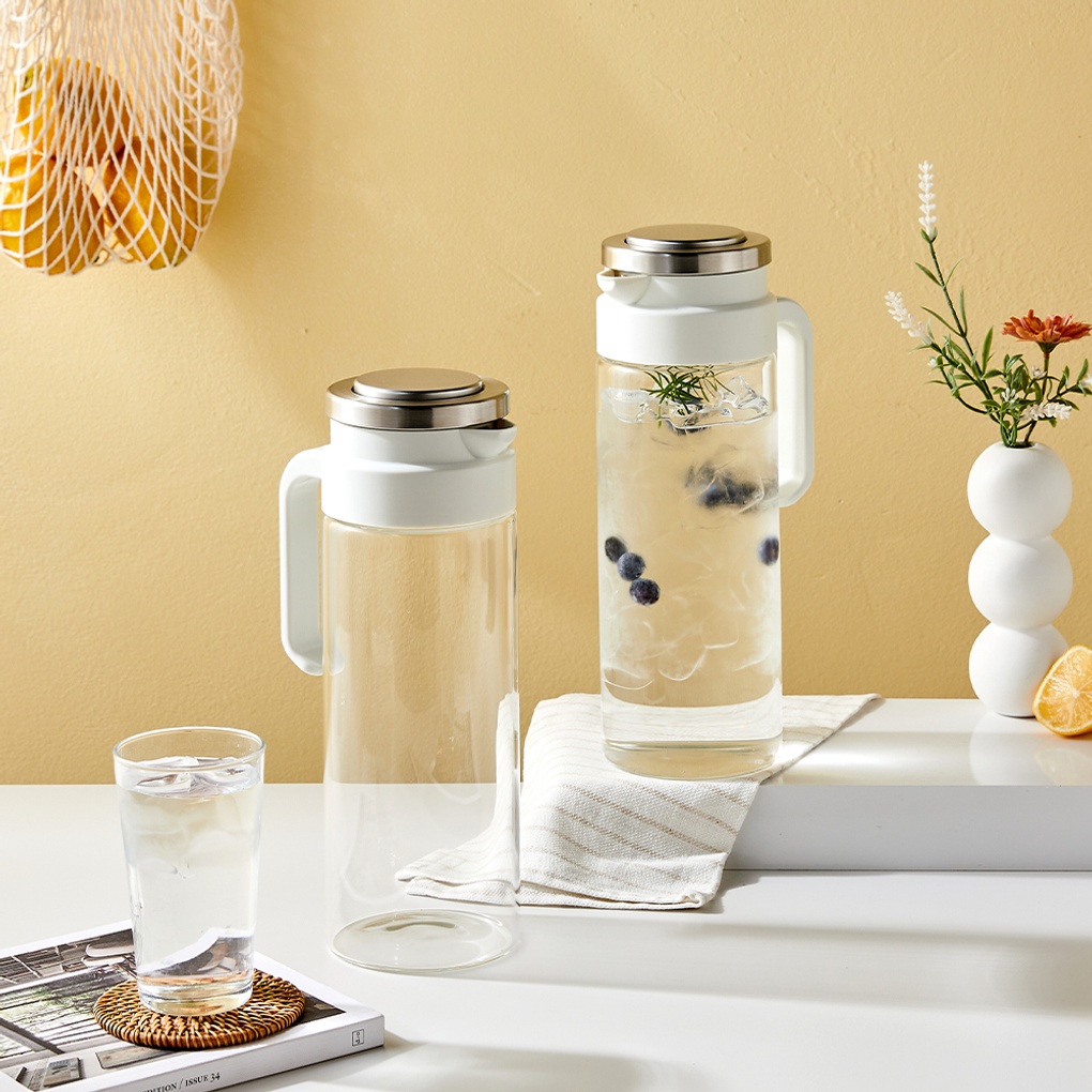 원터치오픈 내열유리 냉장고물병 1.5L 2P세트 크림_KC0224001- 모던하우스