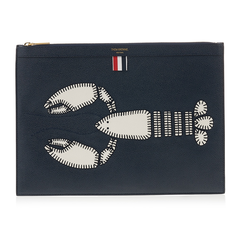 [톰브라운] 남성 페블 그레인 레더 탑스터 클러치 UAC008A 00198 415 /3- 이랜드몰