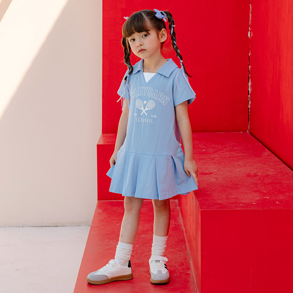 썸머테니스카라PK원피스(블루)- KIDIKIDI