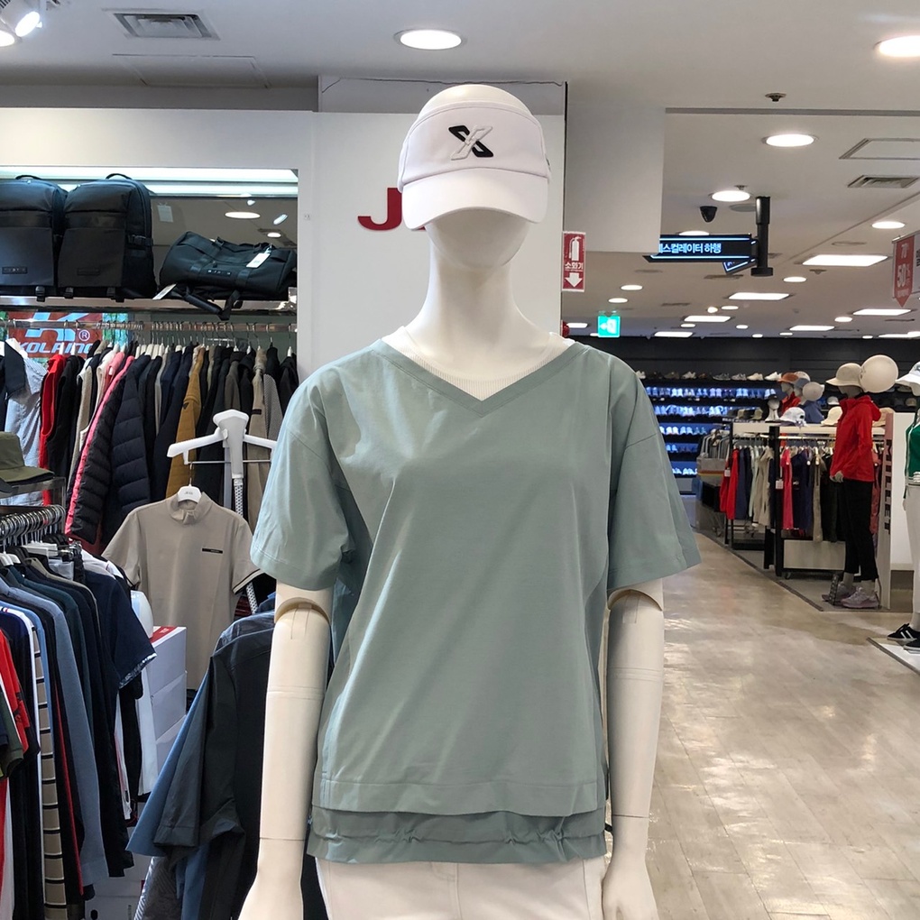 JDX 여성여름 레이어드형 소재 믹스 반팔 티셔츠(X2TSV6567) MT- 이랜드몰