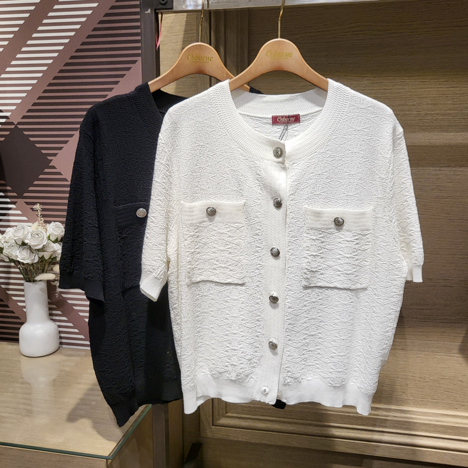 라운드반소매가디건 OSCK24631_NC청주- 이랜드몰