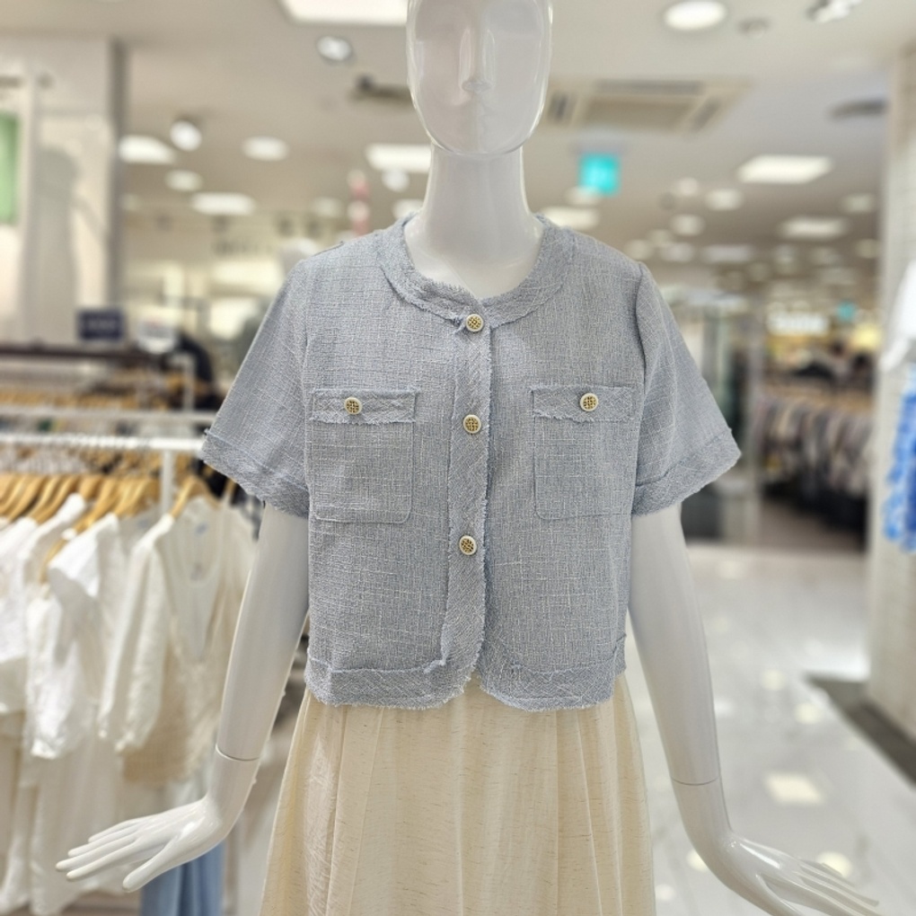 [밸리걸] 포켓 반팔 트위드 자켓 (123110) _NC평택점- 이랜드몰