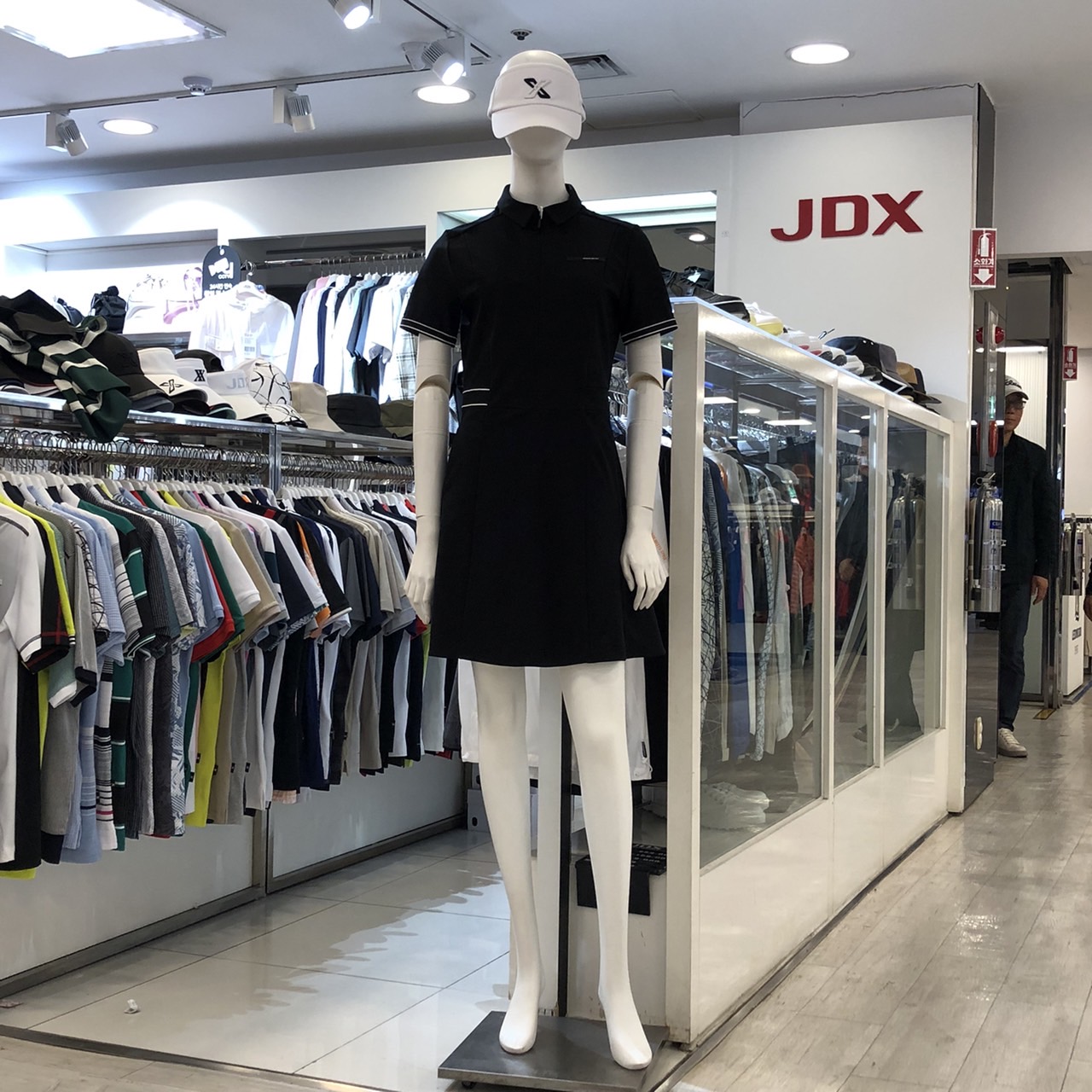 JDX 여성여름 밴드 포인트 골지 지퍼 제에리 원피스 (X1TSV6506) BK- 이랜드몰