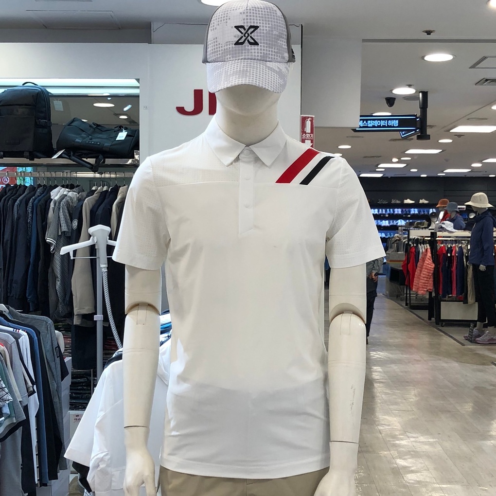 JDX 남성여름 아이스샷 부분 타공 제에리 티셔츠(X1TSV2514) WH- 이랜드몰