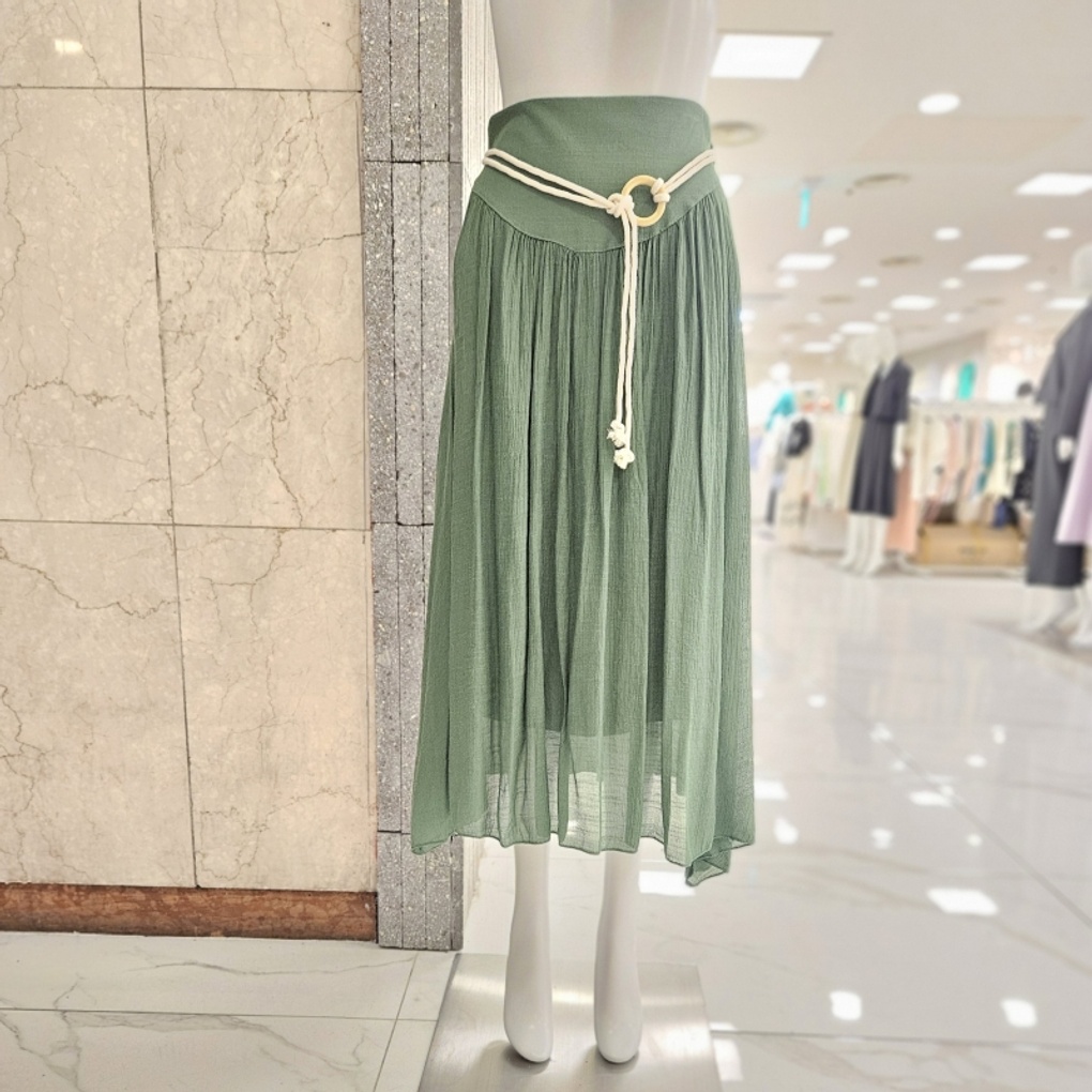 [밸리걸] 뒷밴딩 린넨 롱 스커트 (246020) _NC평택점- 이랜드몰