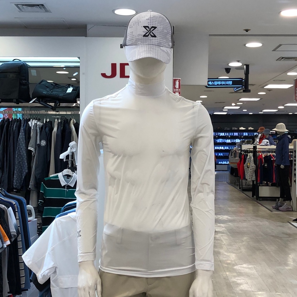 JDX 남성여름 냉감 솔리드 하이넥 베이스 레이어 티셔츠(X2TLV2448) WH- 이랜드몰