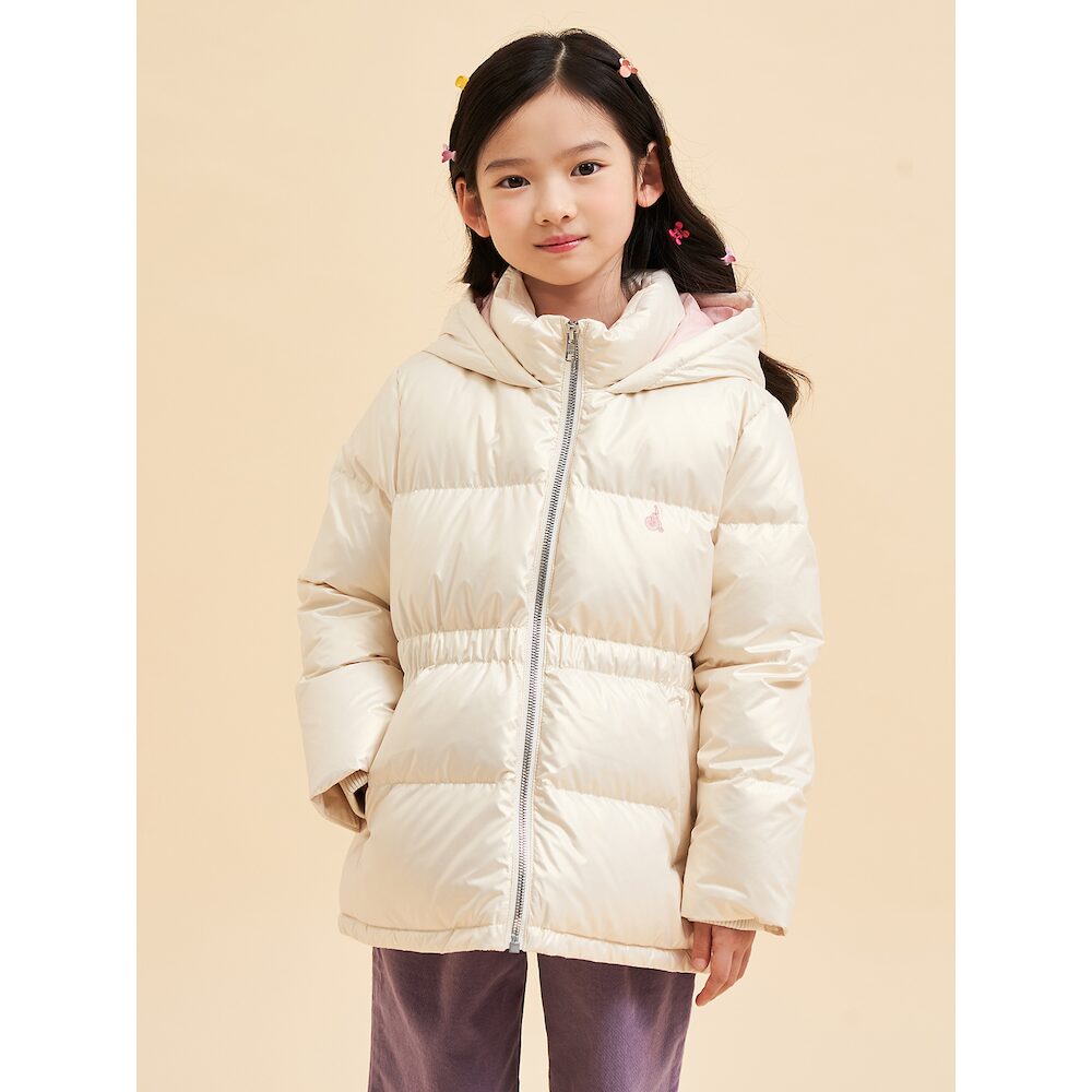 [BEANPOLE KIDS] 여아 오로라 덕다운 중패딩 아이보리 (BI3938G010)- KIDIKIDI