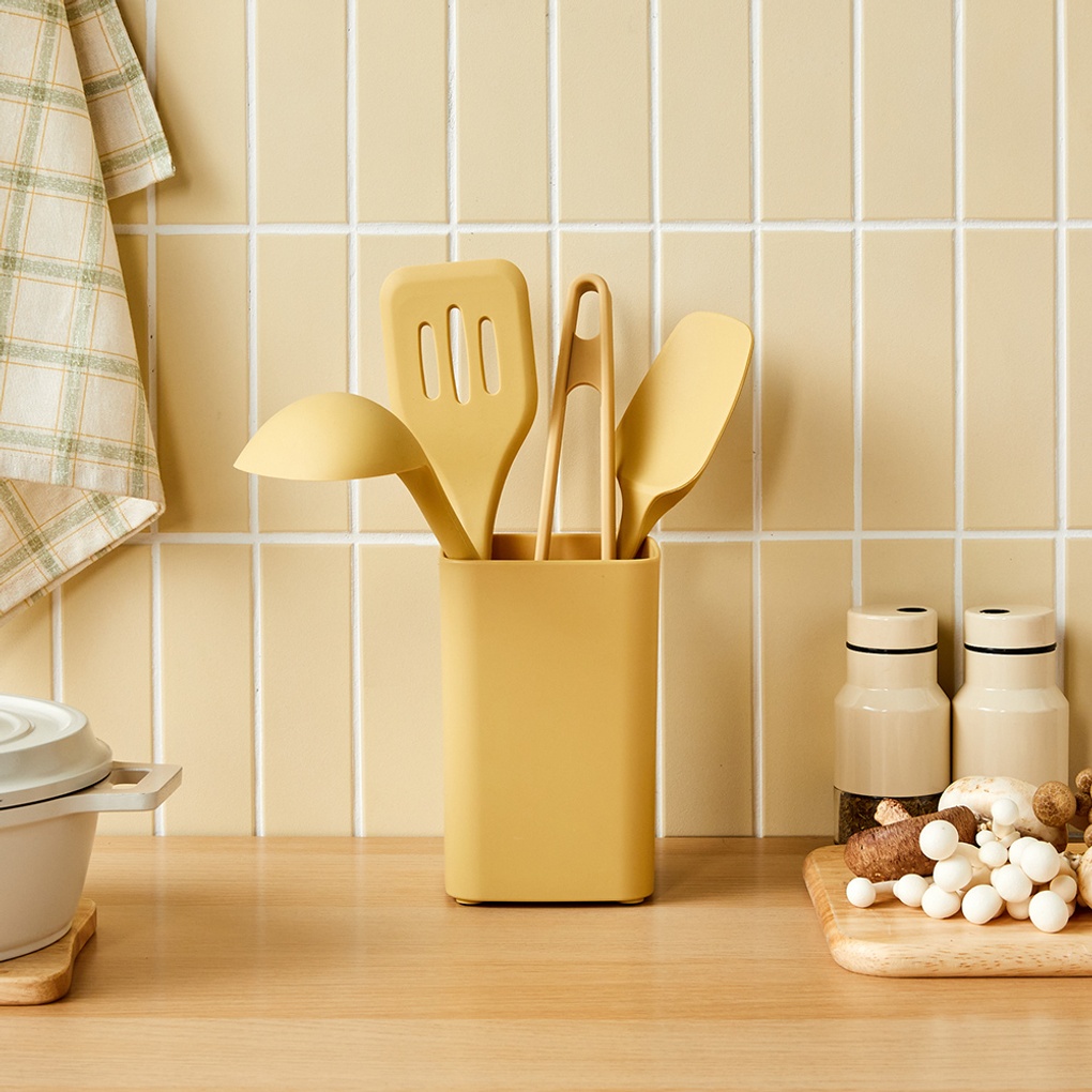 WOW 가장 많이쓰는 실리콘 툴 5P 세트 (홀더 포함) 옐로우_CK2024043- 모던하우스