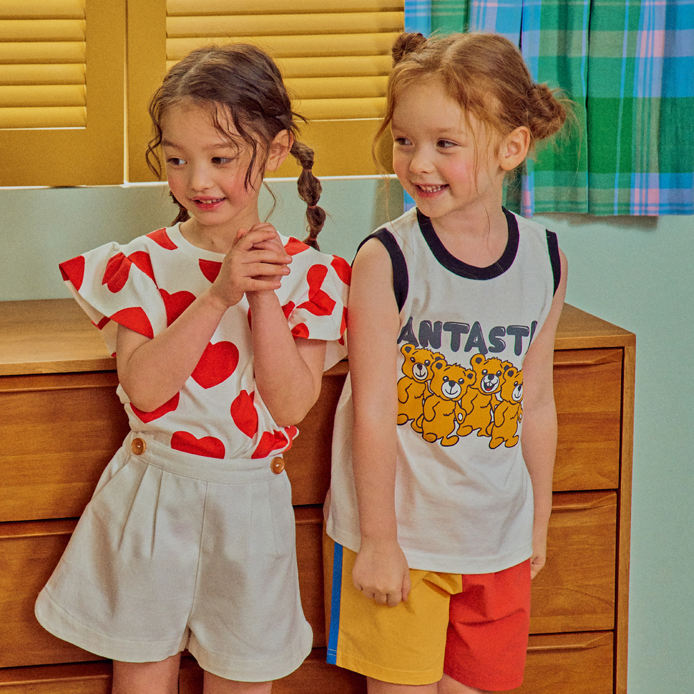 판타스틱베어 썸머 탱크탑(화이트)- KIDIKIDI