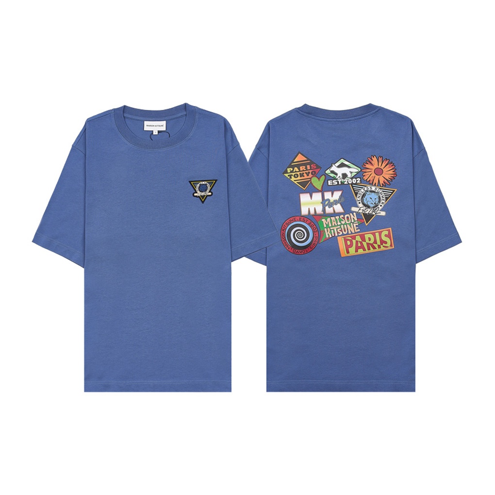 [메종 키츠네] 남성 서프 콜라주 티셔츠 MM00116KJ0119 P433- 이랜드몰