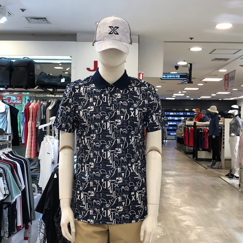 JDX 남성간절기 시즌 패턴 요꼬에리 반팔 티셔츠(X2TSV3541) NA- 이랜드몰