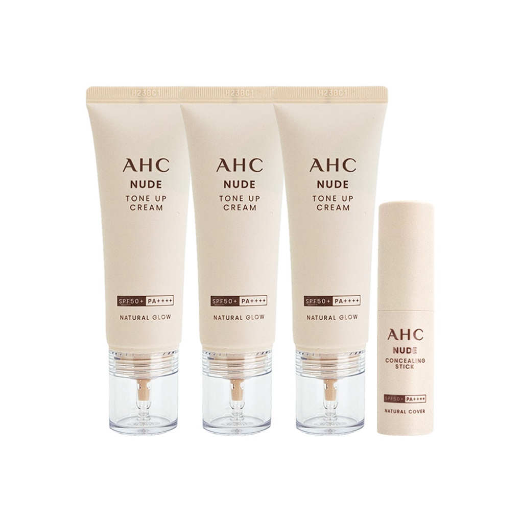 AHC 누드 톤업 크림 40ml 3개+컨실링 커버 스틱 10ml 1개 김혜수 홈쇼핑 세트- 이랜드몰