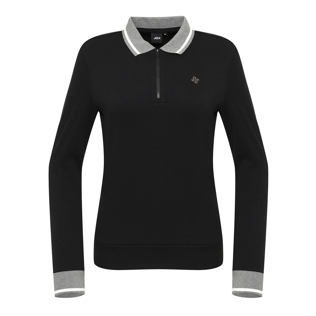 JDX 여성가을 배색 지퍼 요꼬에리 티셔츠(X2TLU7452) BK- 이랜드몰