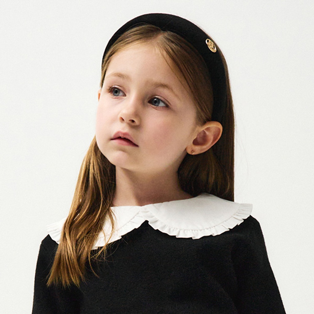 ENFANT CIRCLE LOGO VELVET HAIR BAND black- KIDIKIDI