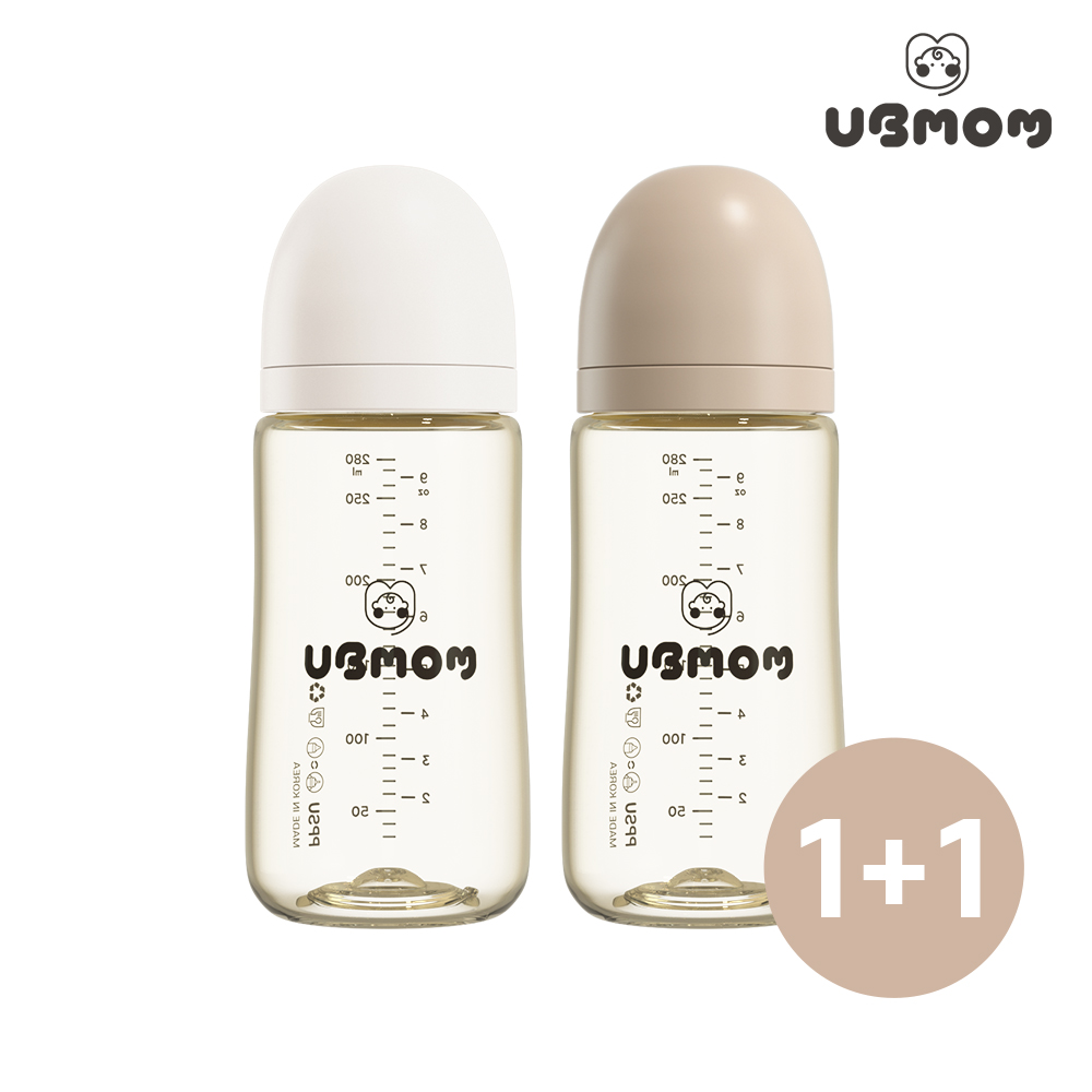 유비맘 PPSU 노꼭지 젖병 280ml 1+1- 이랜드몰