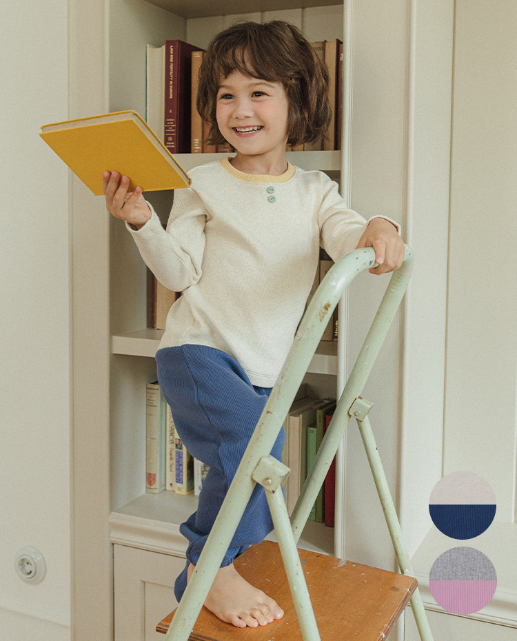 [골지]컬러블럭(24FW) 실내복세트- KIDIKIDI