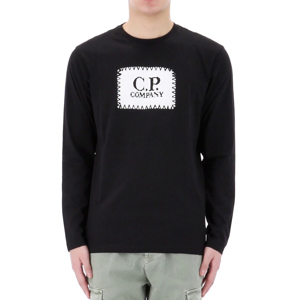 24SS CP컴퍼니 로고 프린트 코튼 티셔츠 16CMTS265A 999- 이랜드몰