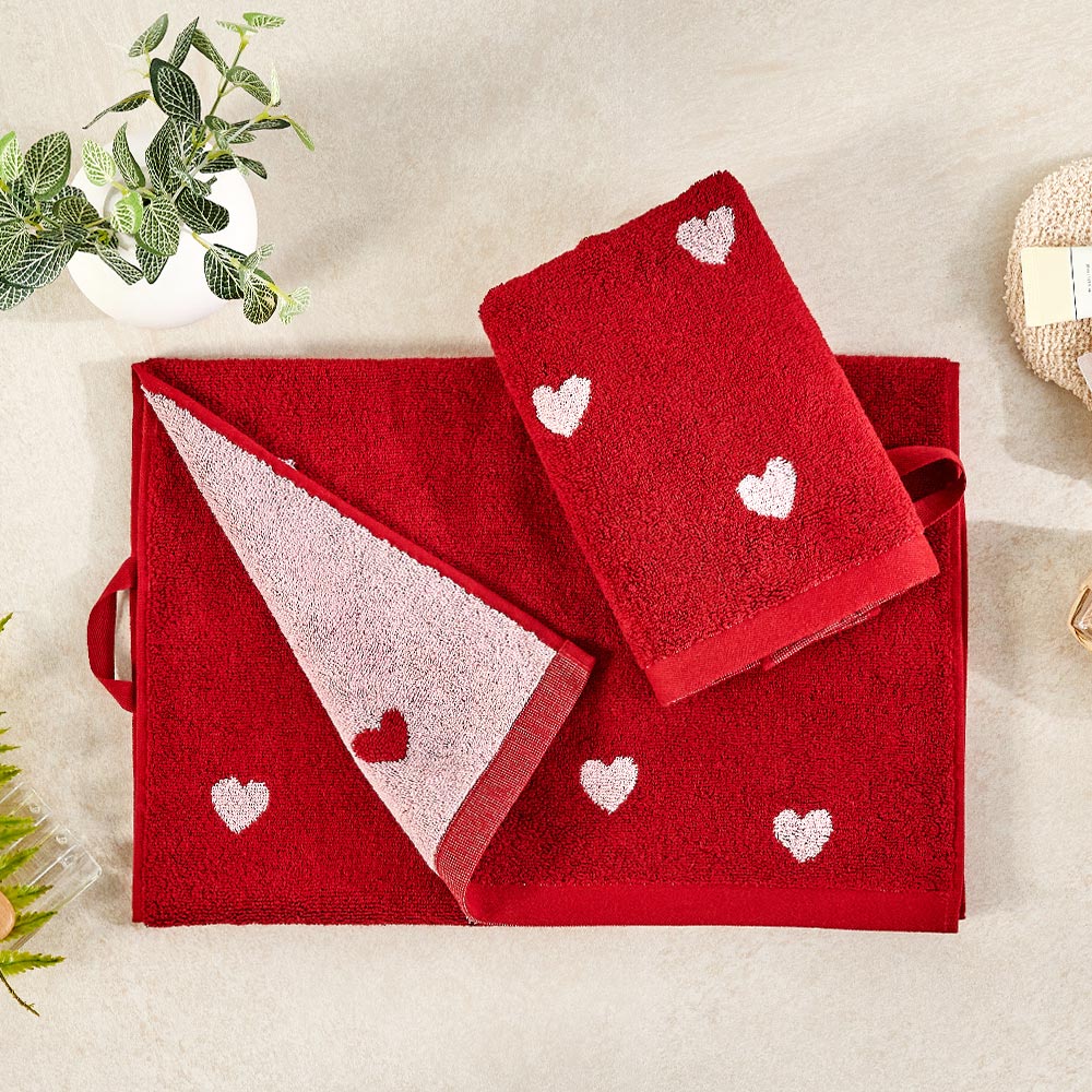 하트 세면타월 2P세트 160g_BG0124081- 이랜드몰