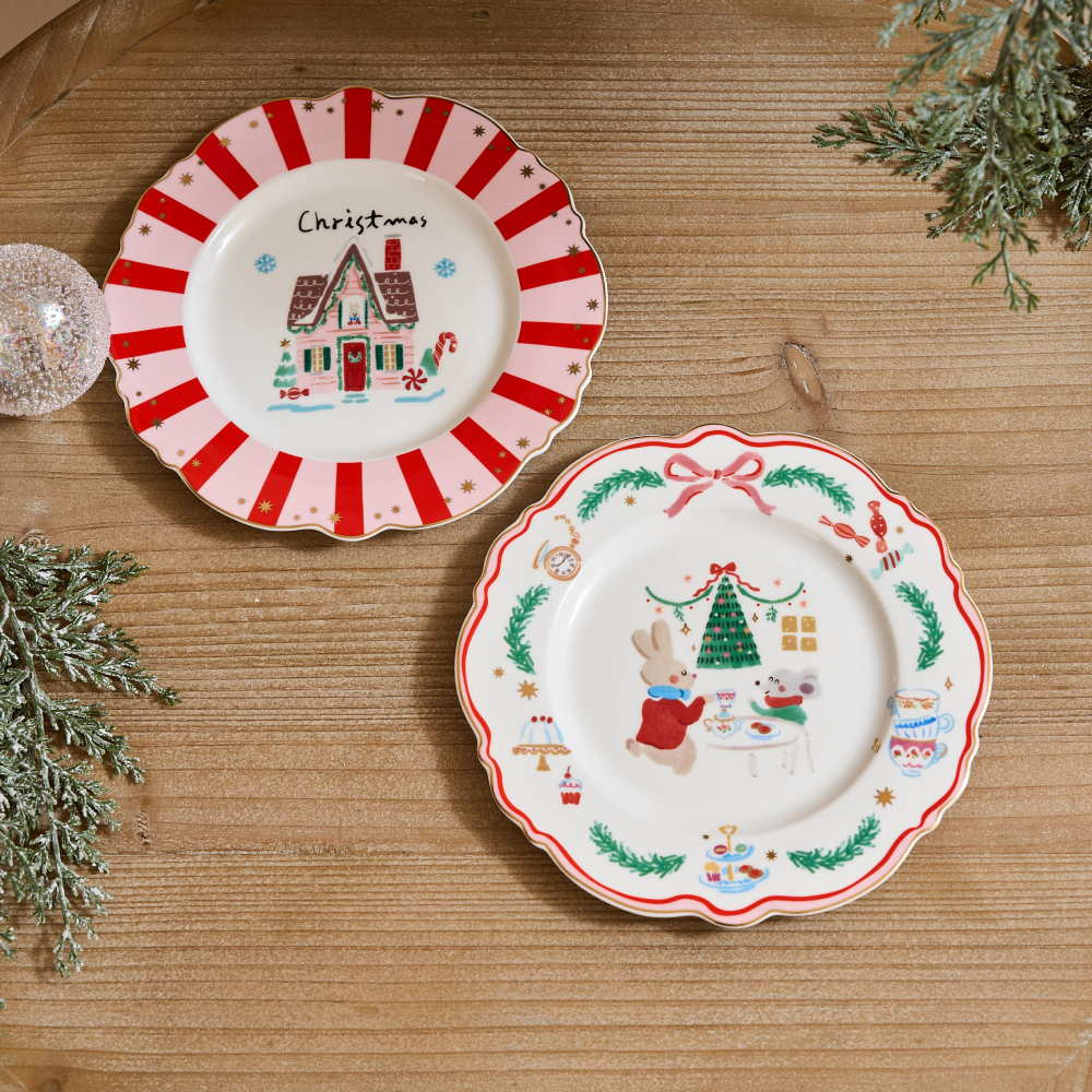 메리티파티 스칼럽 접시 2P 세트 D21 핑크_CA9124002- 모던하우스