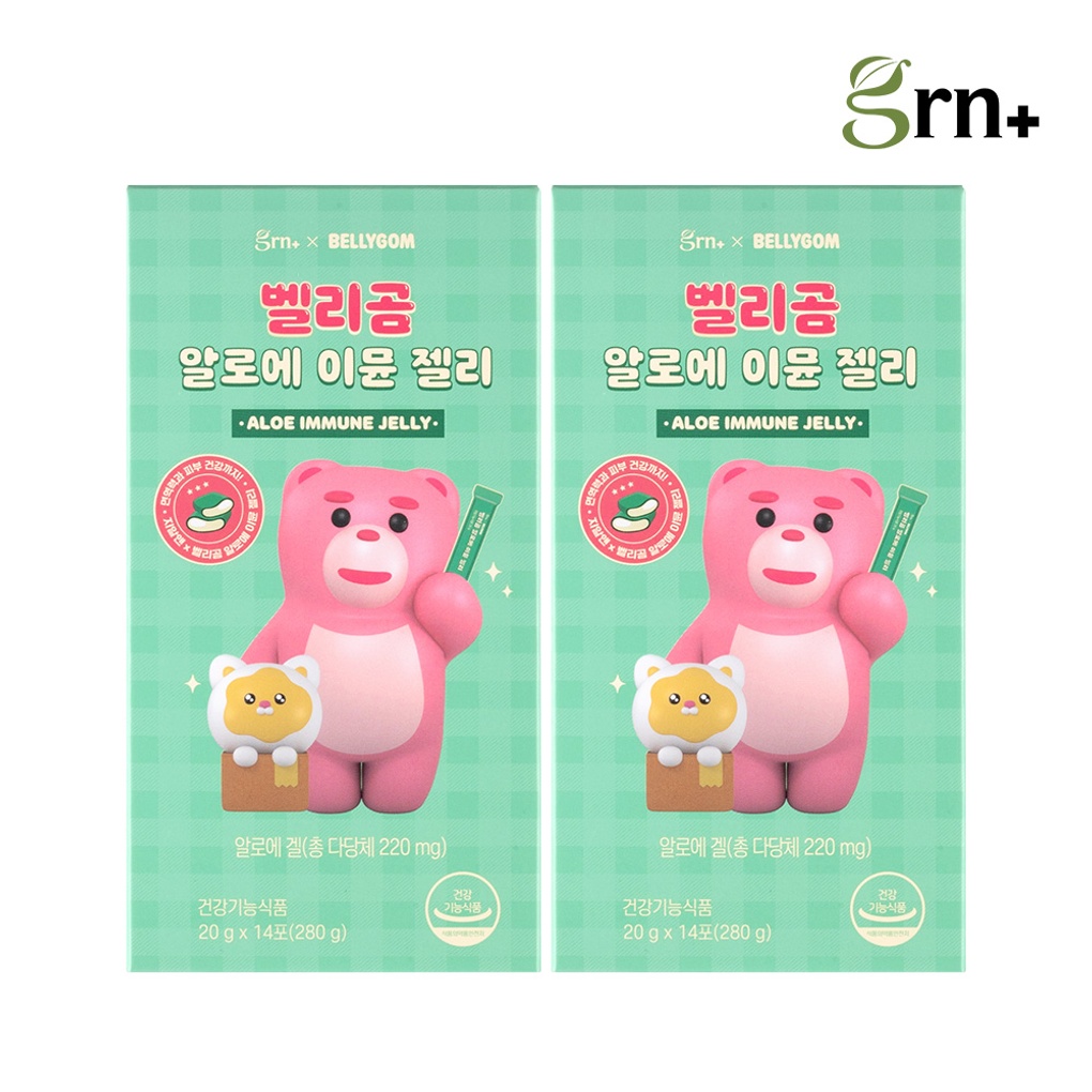 GRN 벨리곰 알로에 이뮨 면역+피부+장 건강 젤리 2EA (28일분)- 이랜드몰