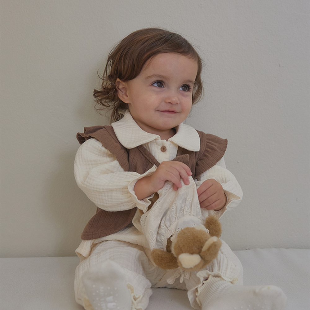 잔느 거즈 셋업-크림- KIDIKIDI