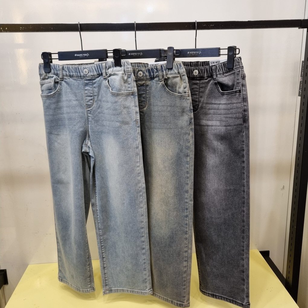(부천점)14490-055-801-10 남아 밴딩 백브러쉬 세미와이드 데님팬츠(3color- 이랜드몰