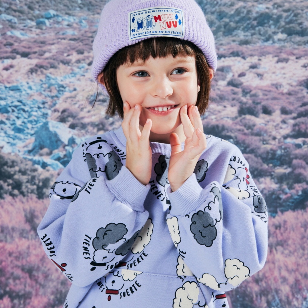 라운드 상하세트 (기모)_퍼플- KIDIKIDI