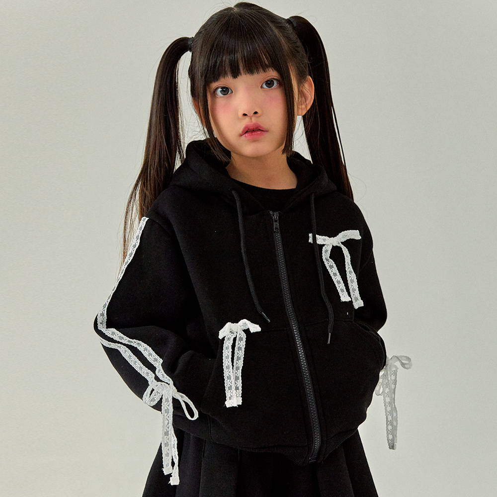 레이스 후드 집업_BLACK (S-JM)- KIDIKIDI
