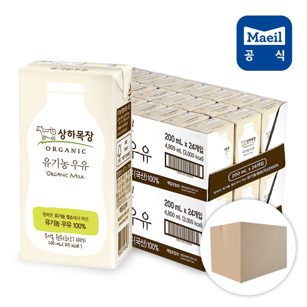 매일 상하목장 유기농 우유 200ML 48팩- 이랜드몰