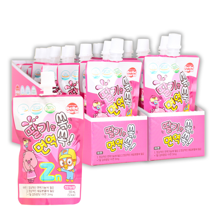 뽀로로 면역음료 100ml x 20개 딸기맛- KIDIKIDI