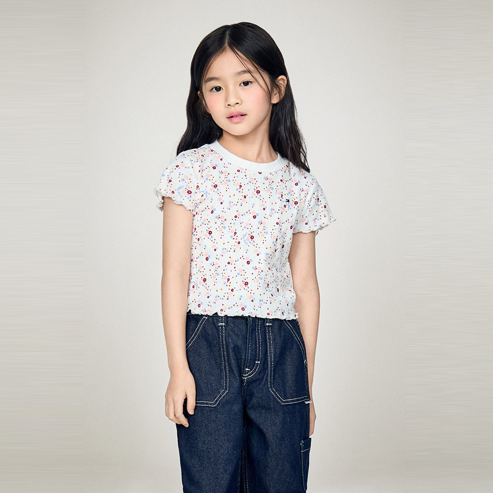 [공식]플라워 포인텔 티셔츠(T42E6KKO450GT1YBH)- KIDIKIDI