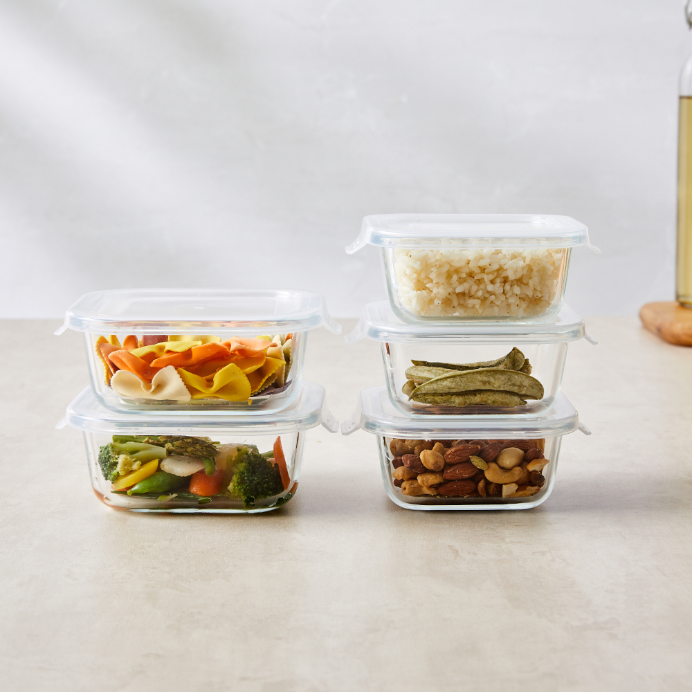 이지오픈 정사각 오븐 유리 밀폐용기 5p 320ml 3p 520ml 2p_KC0525003- 모던하우스